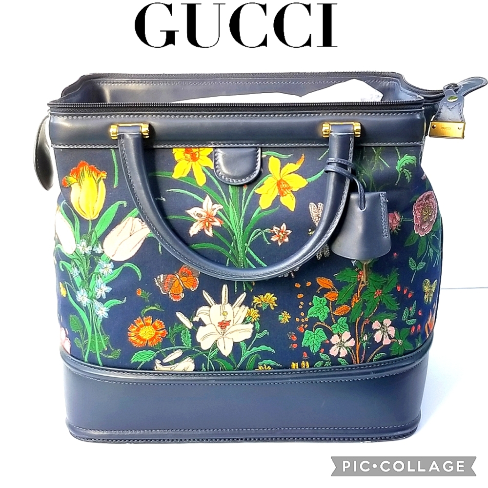 Extra Pictures For Vintage Rare Gucci Flora Train Cas… - Gem